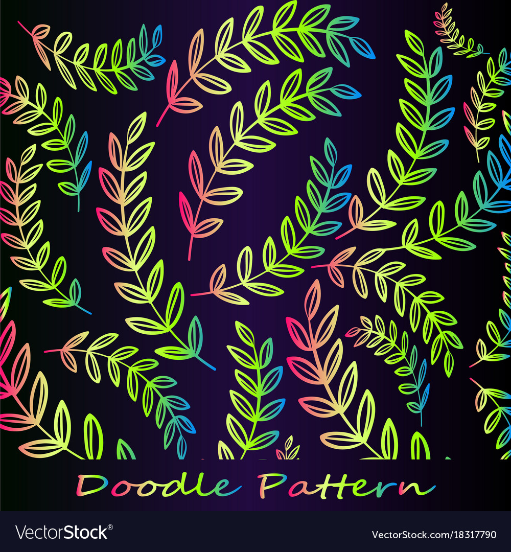 Vegetation branch pattern Royalty Free Vector Image