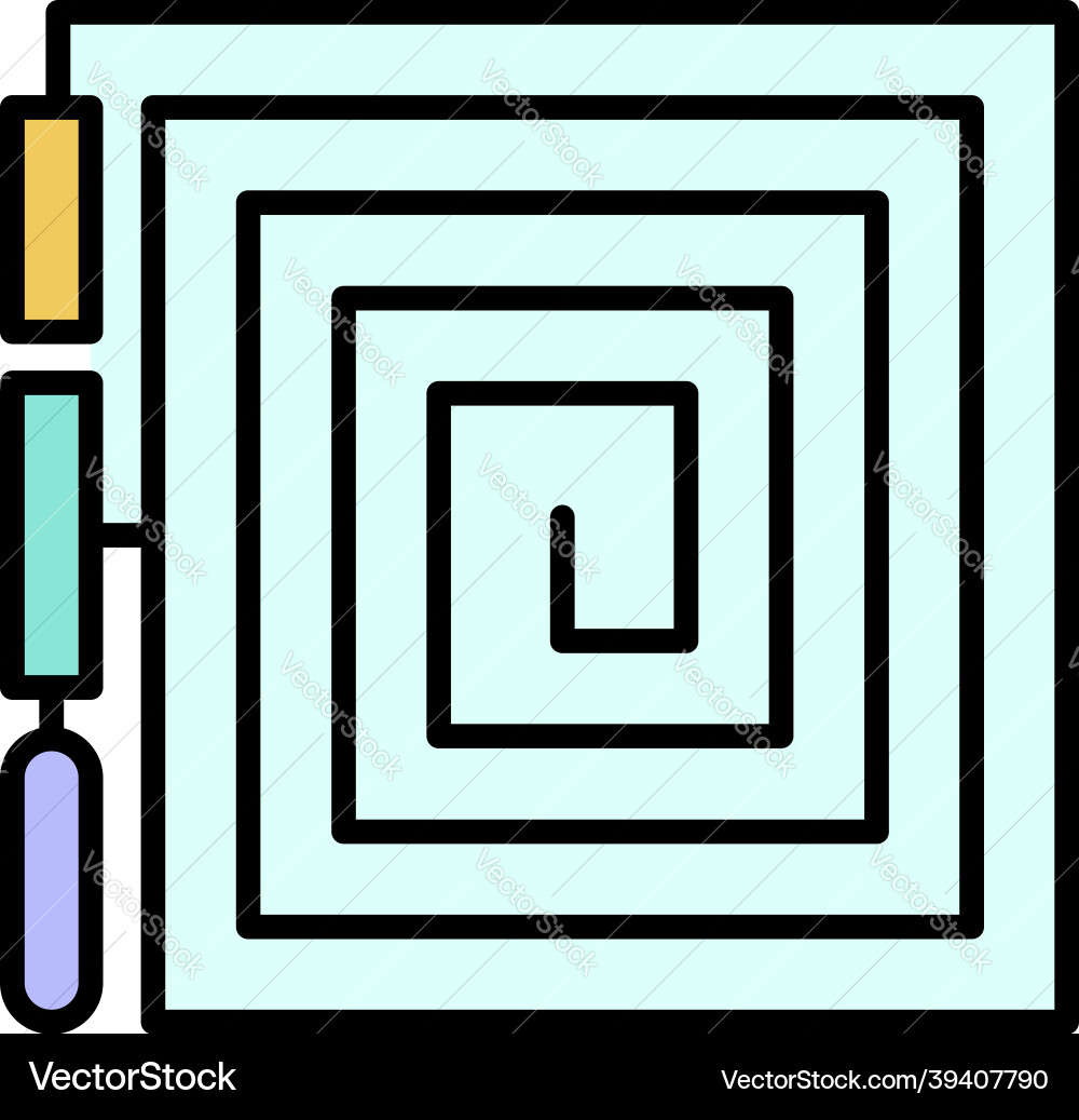 Warm floor icon color outline Royalty Free Vector Image