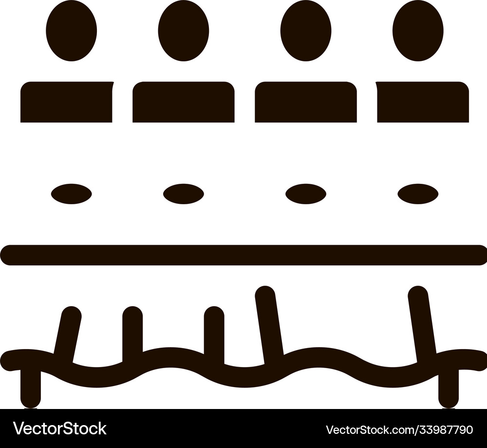 Wedding dinner-party sign glyph icon Royalty Free Vector