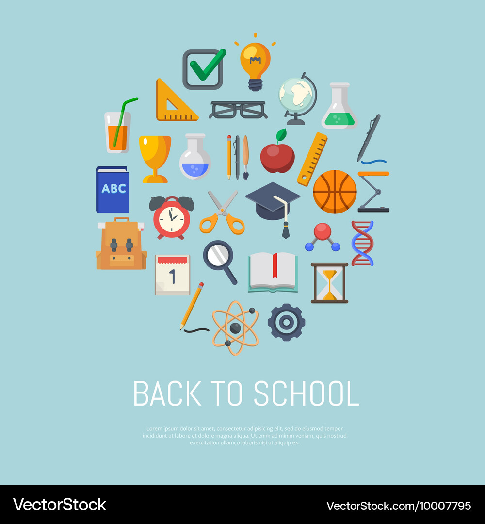 Back to school infographics concept Royalty Free Vector