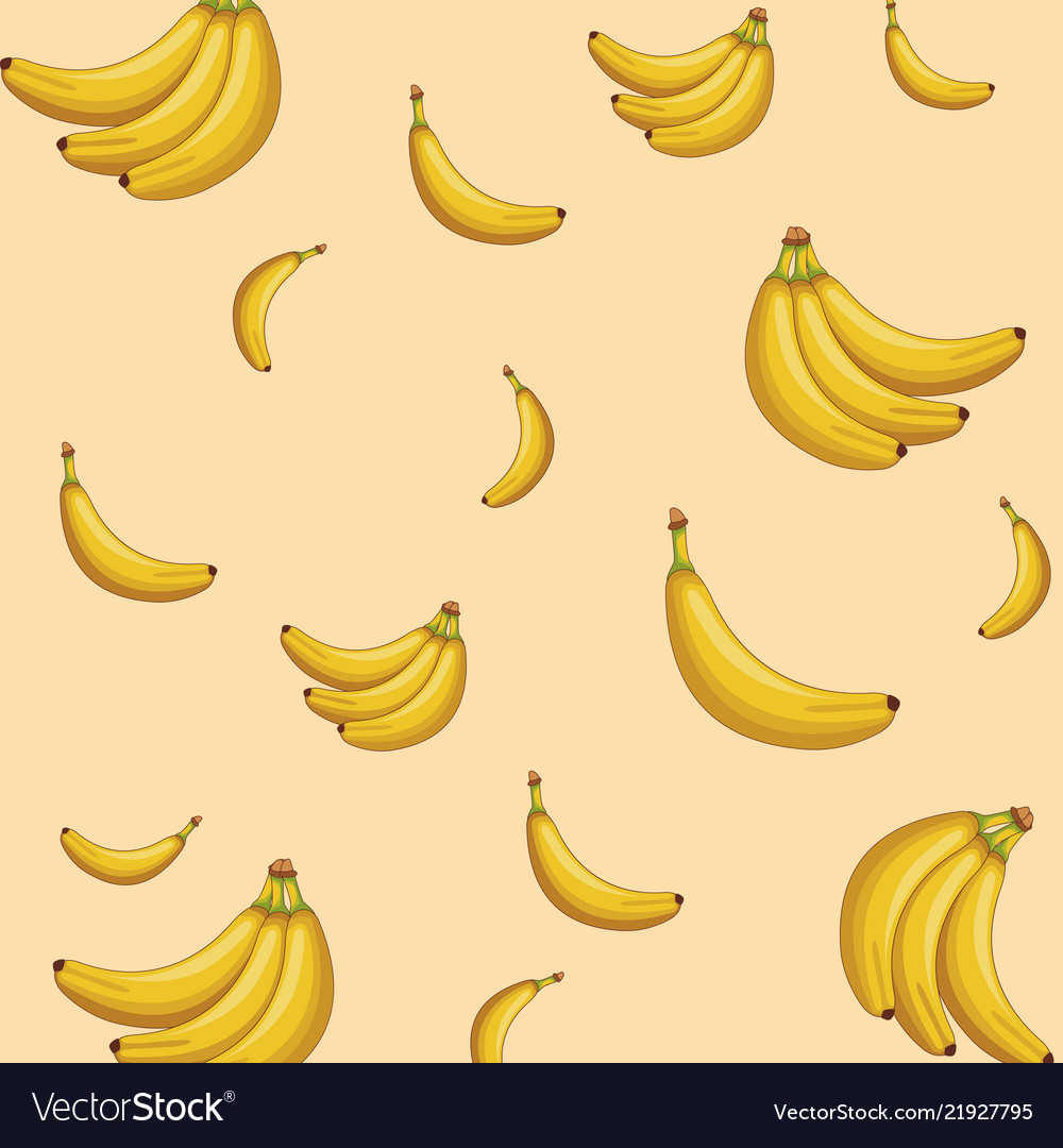 Bananas pattern background Royalty Free Vector Image
