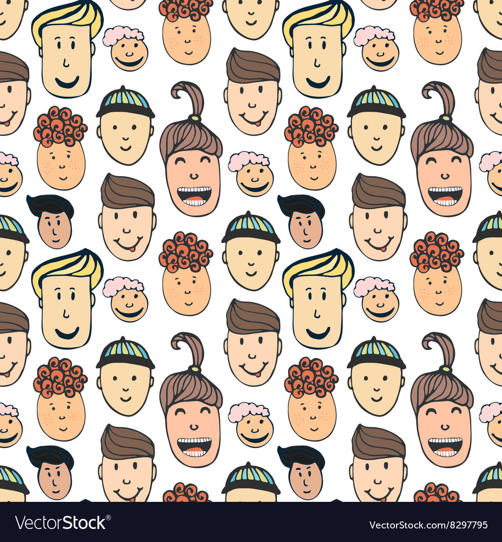 Cartoon seamless pattern Royalty Free Vector Image