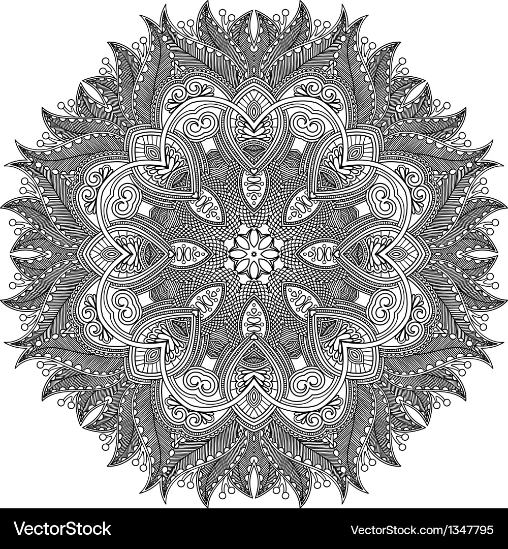 Circle ornament ornamental round lace Royalty Free Vector