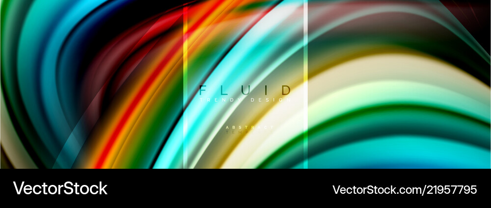 Fluid colors abstract background colorful poster Vector Image