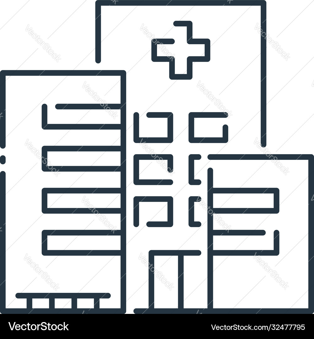 Hospital icon isolated on white background Vector Image