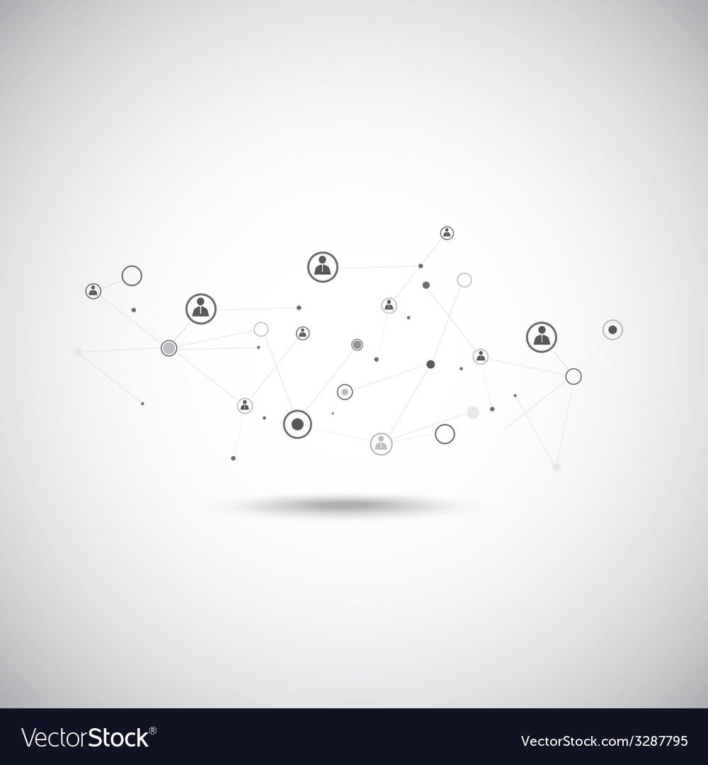 Human model connection Royalty Free Vector Image