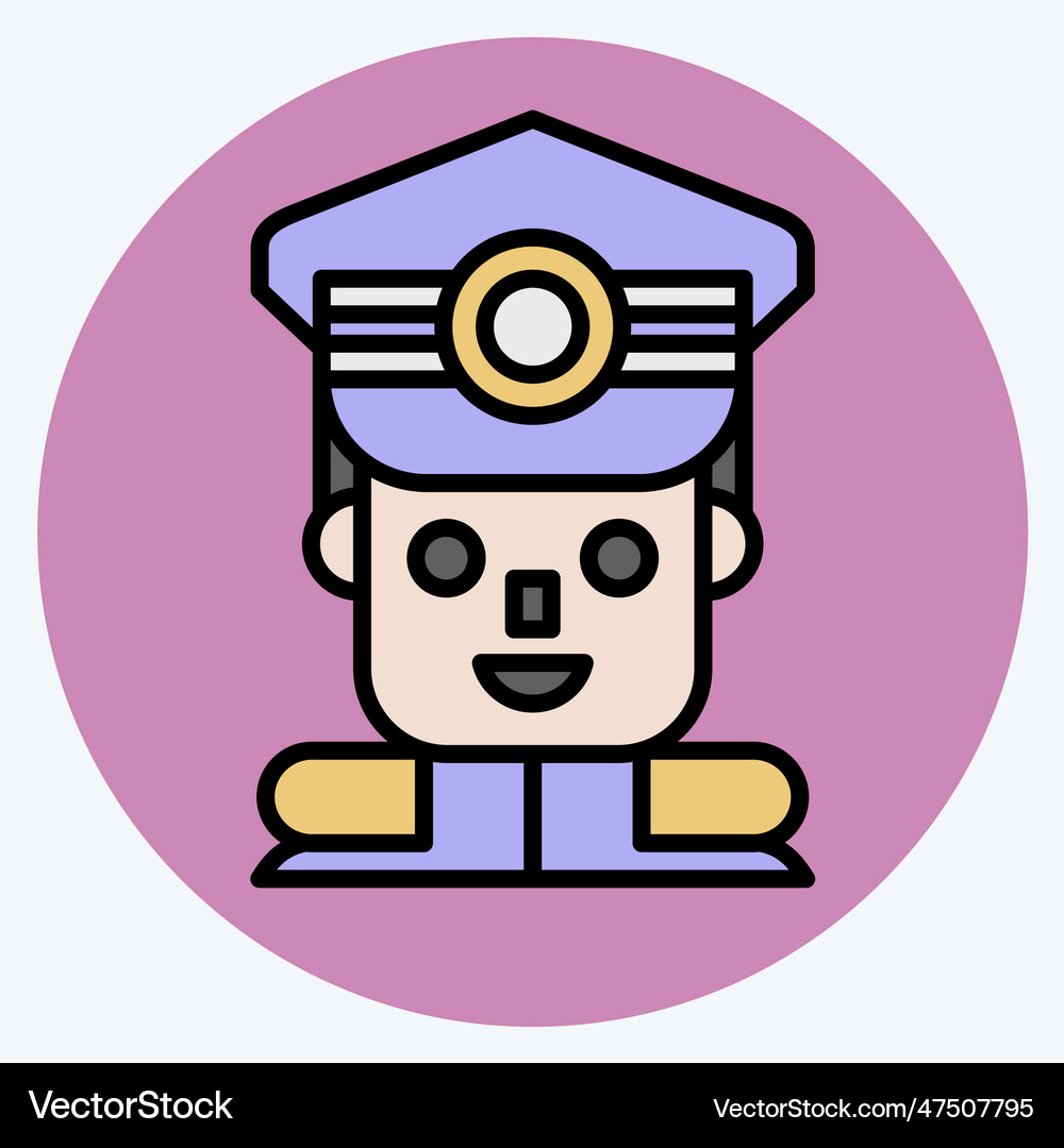 Icon commandant related to military symbol color Vector Image