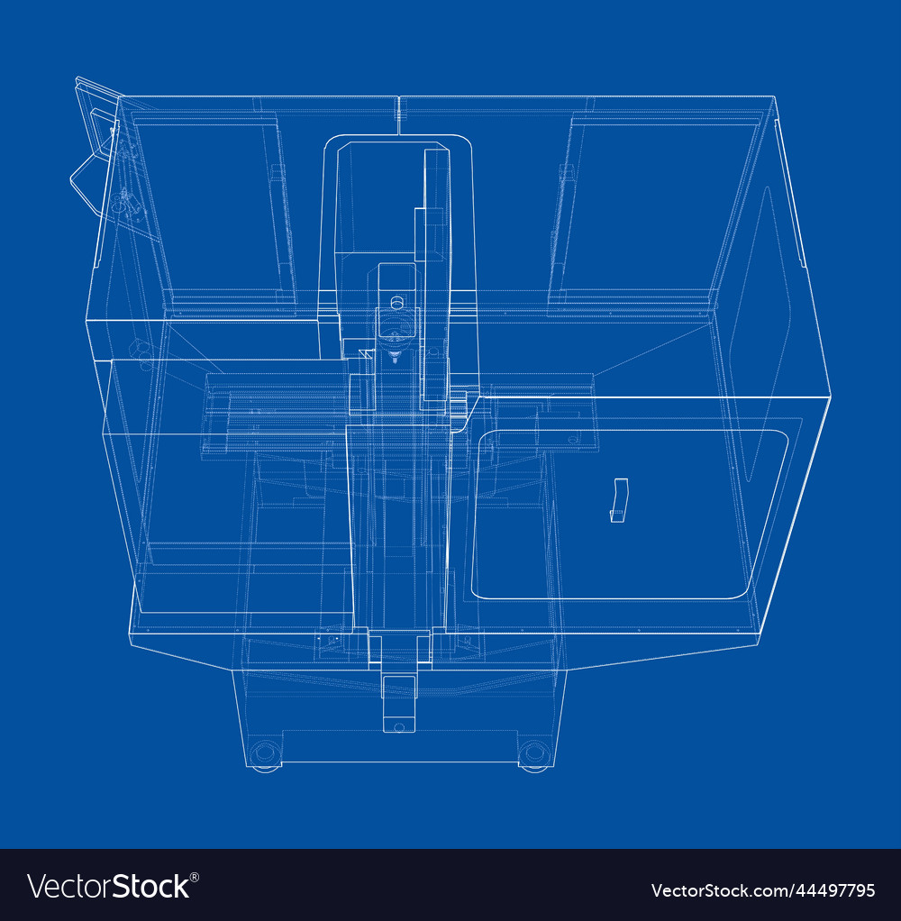 Metalworking cnc milling machine Royalty Free Vector Image
