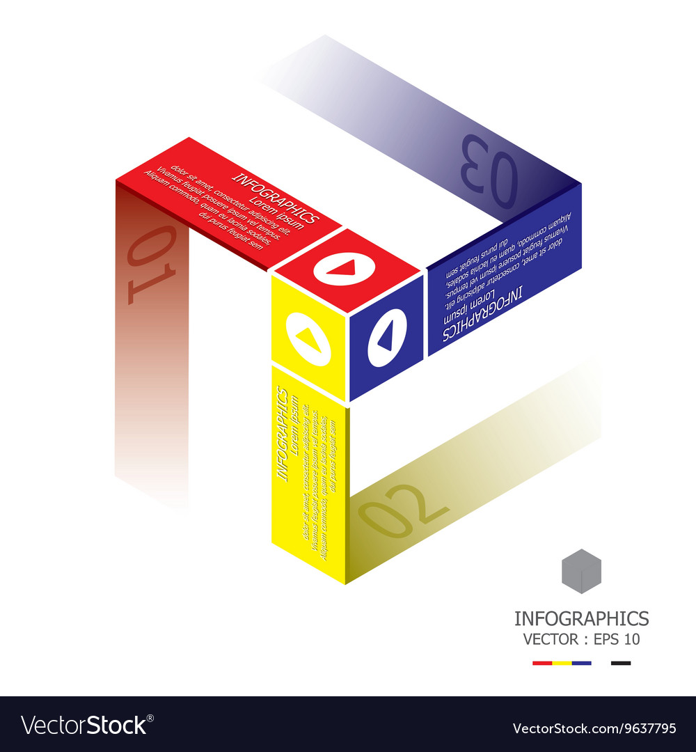 Modern Cube Template Royalty Free Vector Image