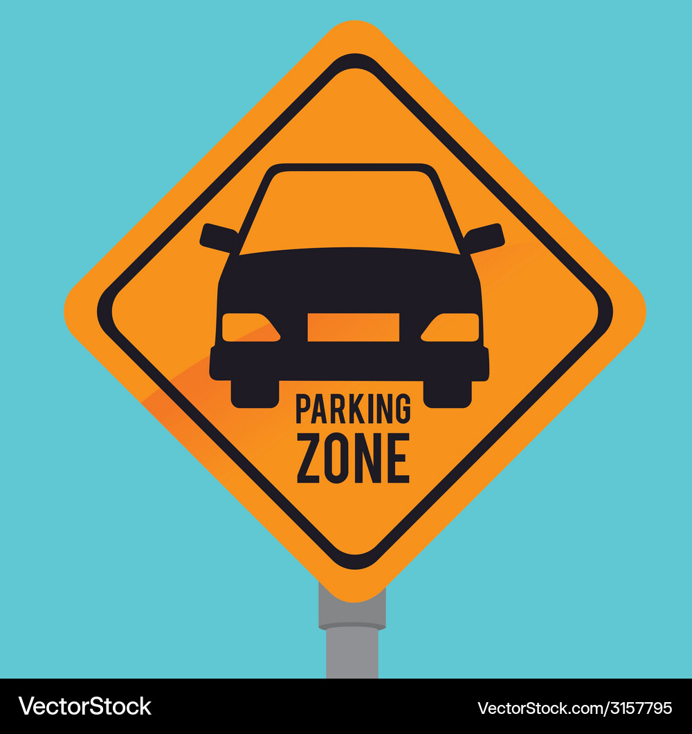 Parking design over blue background Royalty Free Vector