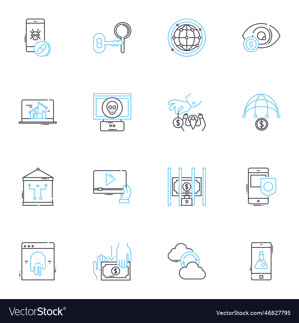 Product refinement linear icons set polishing Vector Image