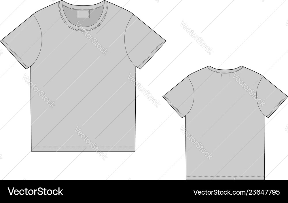 T-shirt design template front and back technical Vector Image