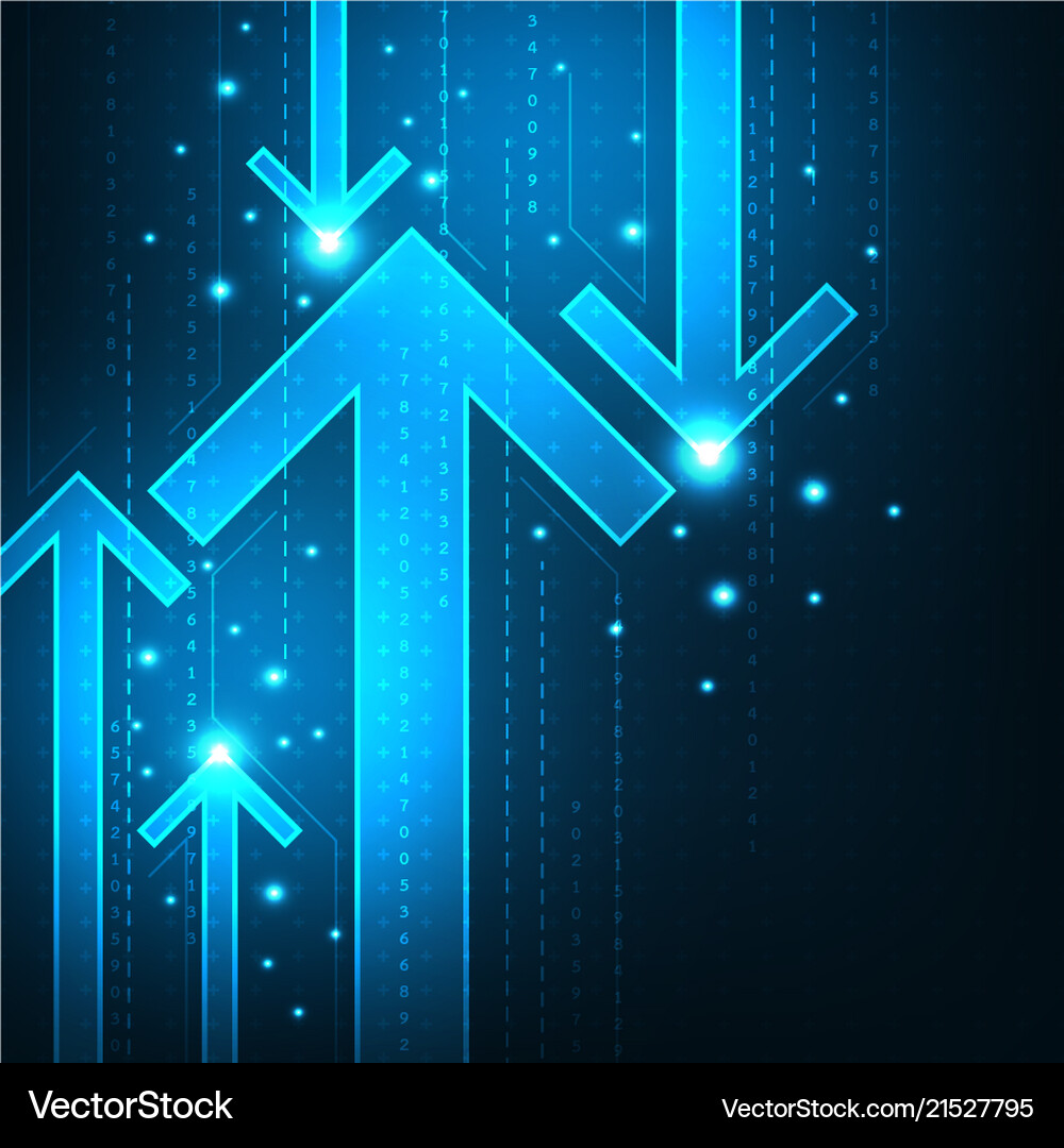 Technology in the form of arrows Royalty Free Vector Image