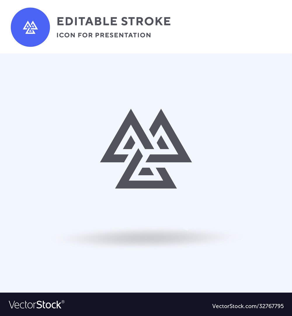 Valknut icon filled flat sign solid Royalty Free Vector