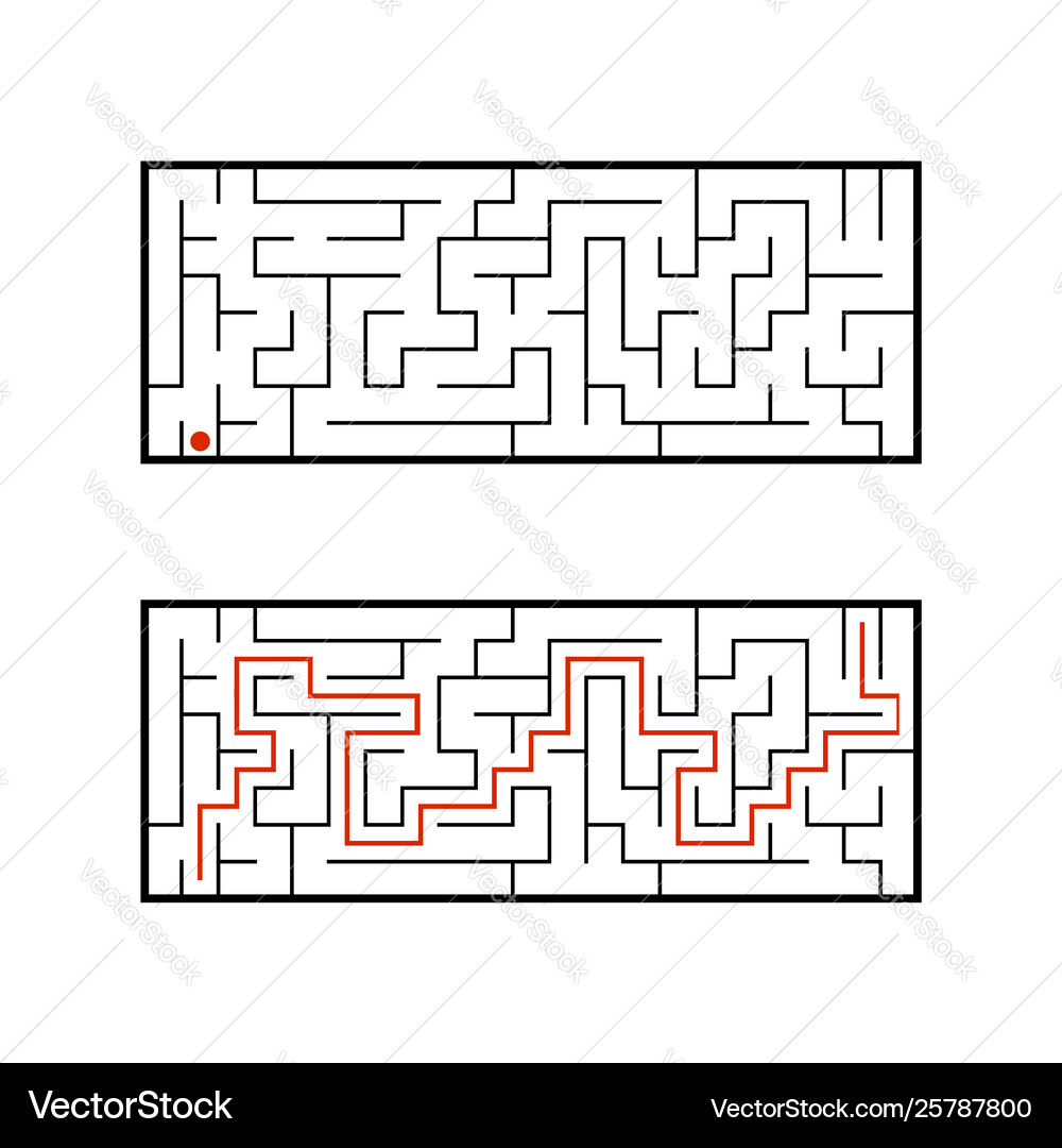 Abstract labyrinth game for kids puzzle Royalty Free Vector