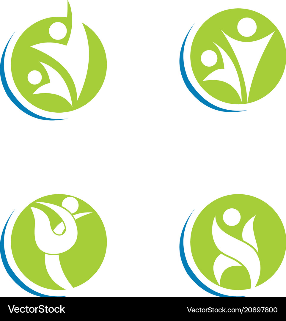 Abstract people logo Royalty Free Vector Image