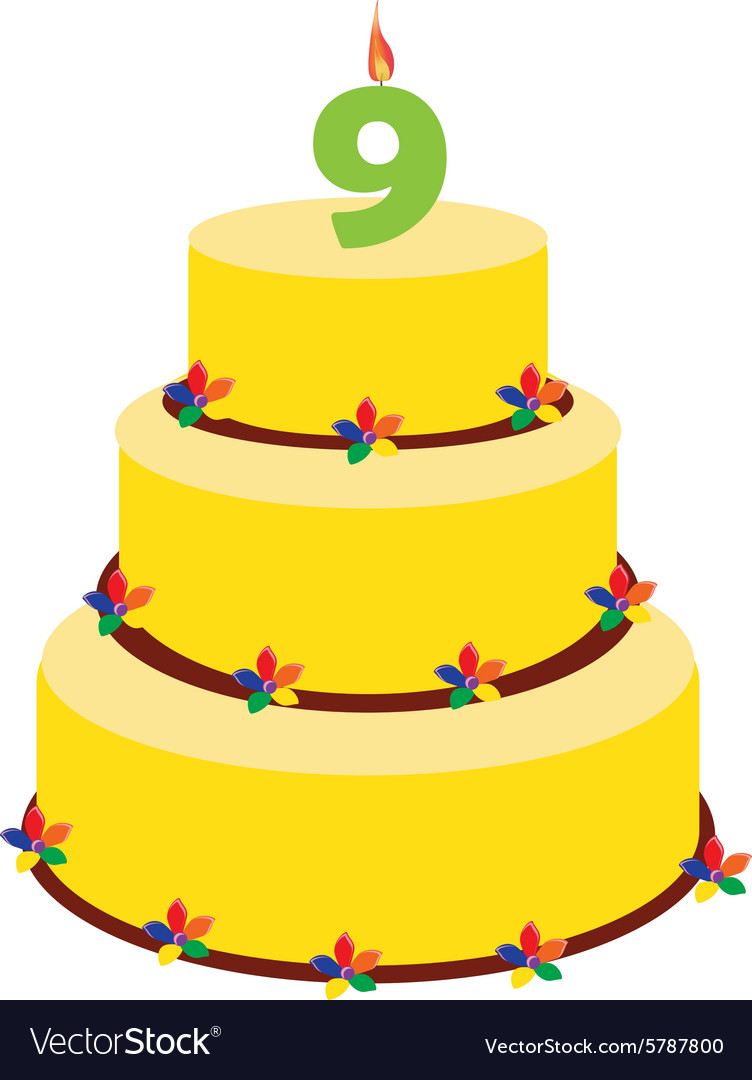 Birthday Cake Royalty Free Vector Image Vectorstock