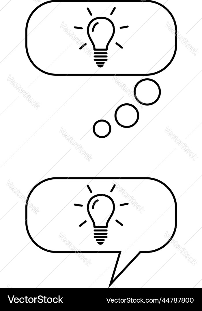 Lightbulb idea icon sign symbol on white Vector Image