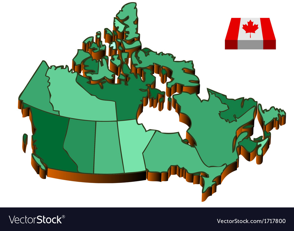 Map canada Royalty Free Vector Image - VectorStock