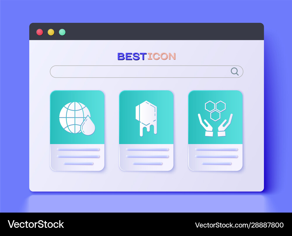 Set honeycomb honeycomb map world Royalty Free Vector Image