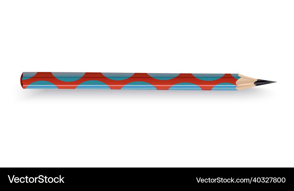 Sharpened wooden pencil with graphite rod color Vector Image