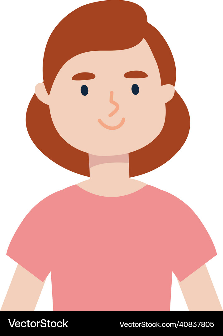 Cartoon woman smiling Royalty Free Vector Image
