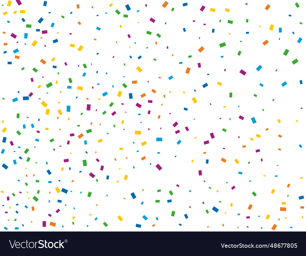 Christmas rectangular confetti light rainbow Vector Image