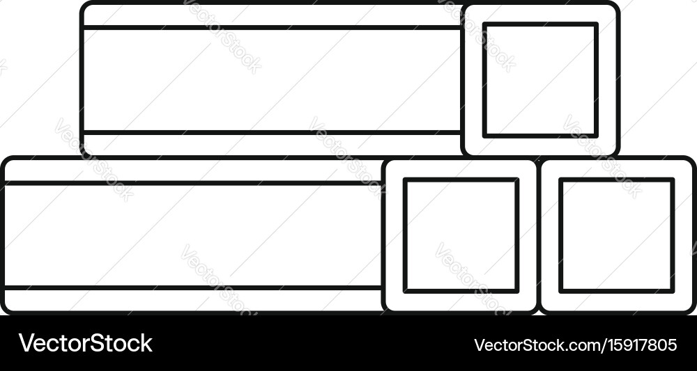 Metal bar icon outline style Royalty Free Vector Image