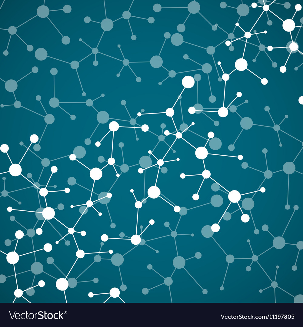 Molecule Structure Dna Abstract Background Vector Image