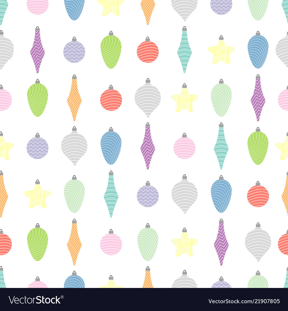 Seamless pattern with christmas balls Royalty Free Vector