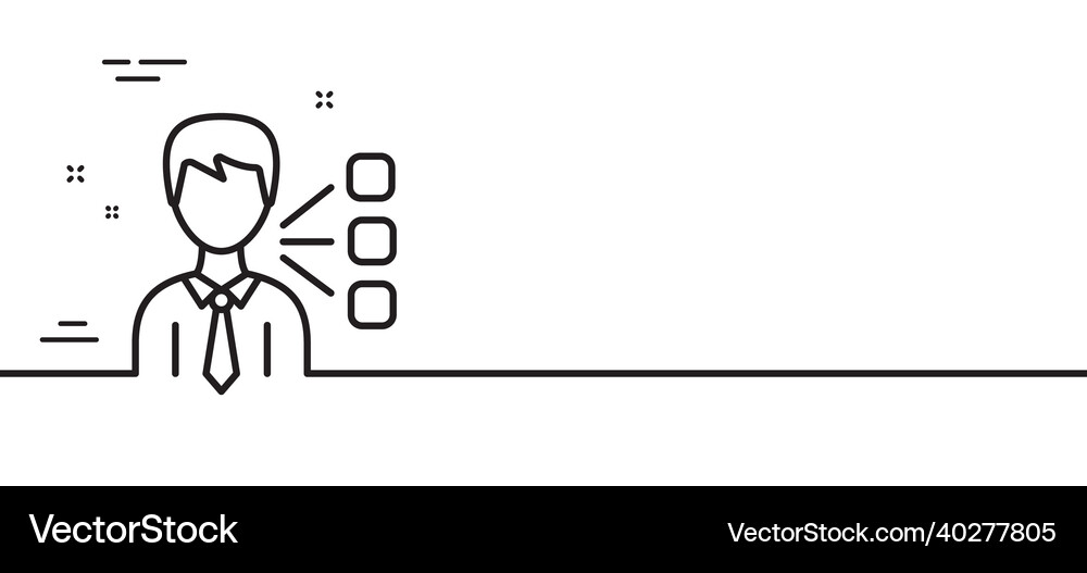 Third party line icon team leader sign minimal Vector Image