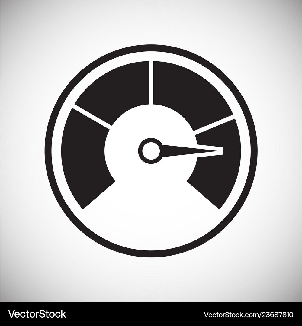 Analog gauge meter on white background for graphic