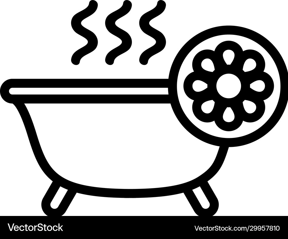 Bath icon isolated contour symbol Royalty Free Vector Image
