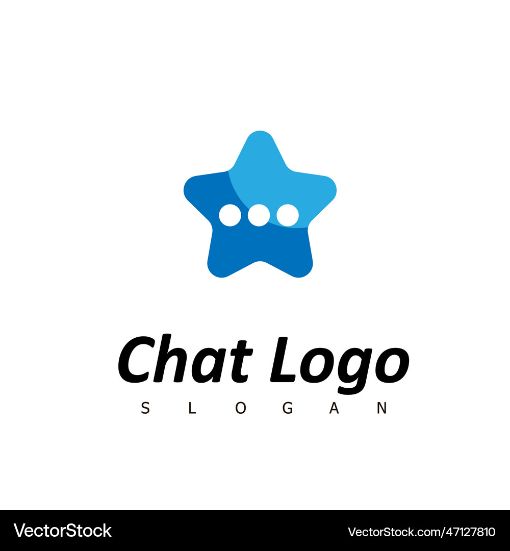 Chat social talk logo design symbol Royalty Free Vector