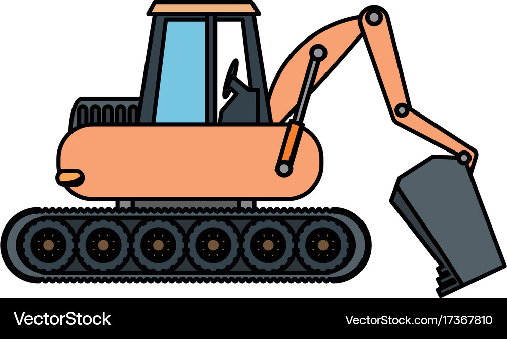 Excavator Royalty Free Vector Image - VectorStock