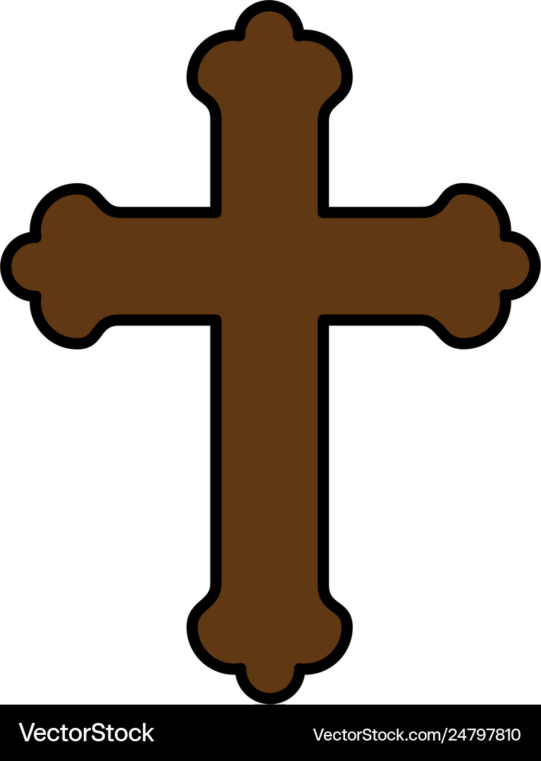 First communion wooden cross Royalty Free Vector Image