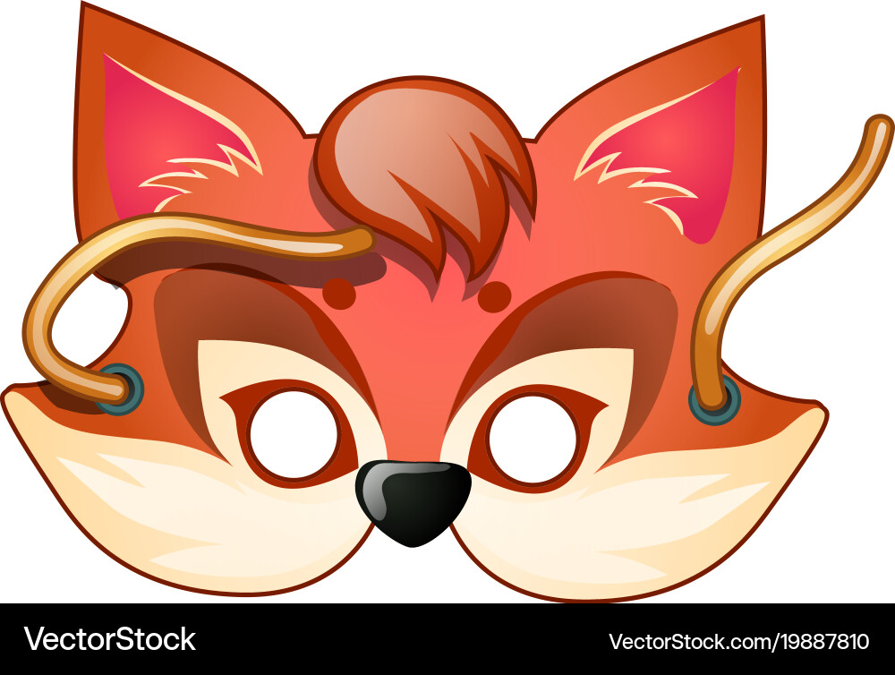 Fox mask carnival and masquerade accessories Vector Image