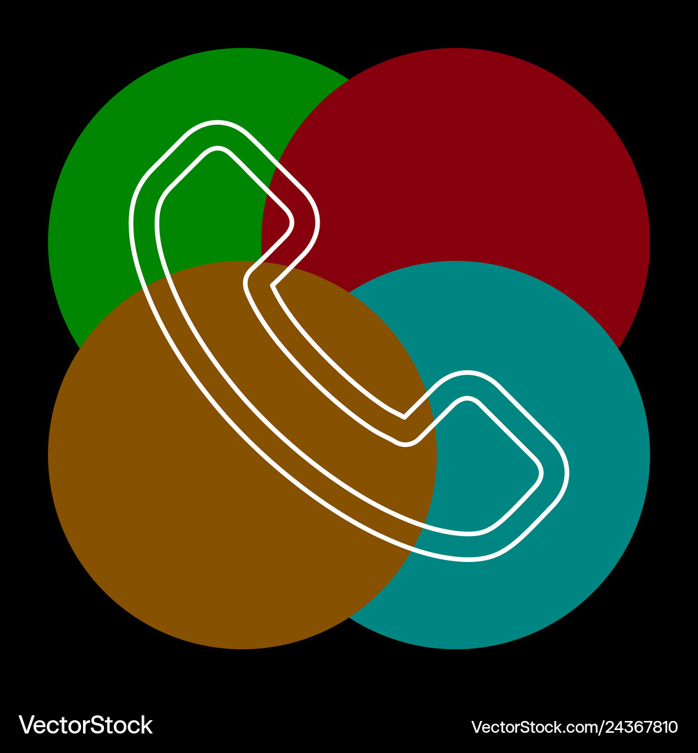 Phone sign icon- call center communication Vector Image
