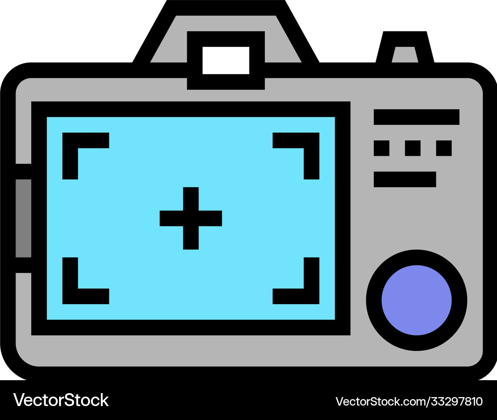 Screen photo camera gadget color icon Royalty Free Vector