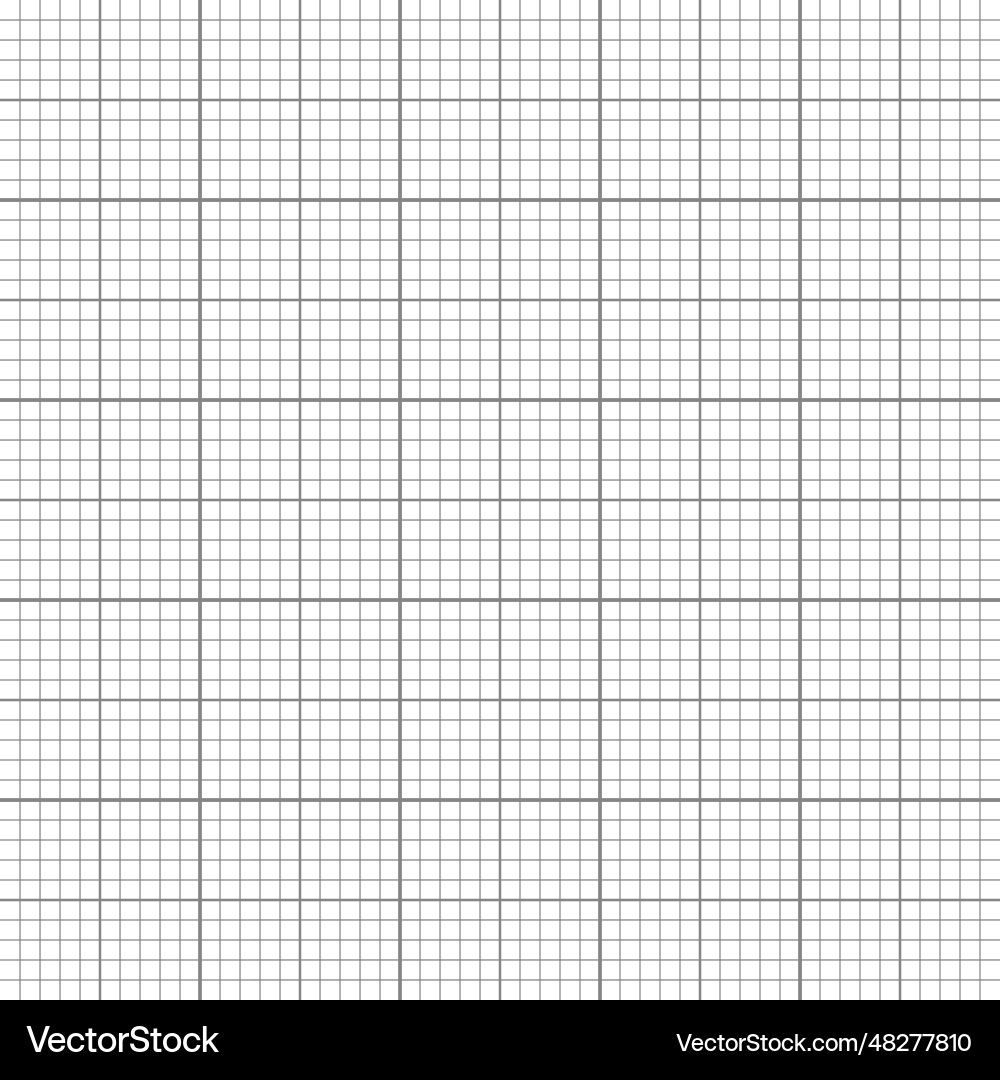 Sheet of graph paper with grid millimeter Vector Image