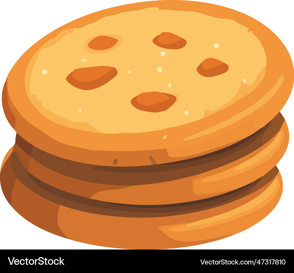 Stack of homemade cookies Royalty Free Vector Image