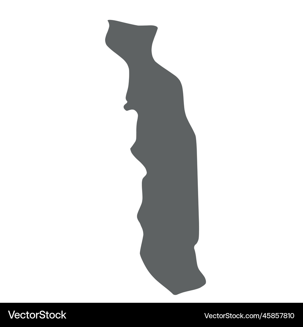 Togo - flat country map silhouette Royalty Free Vector Image