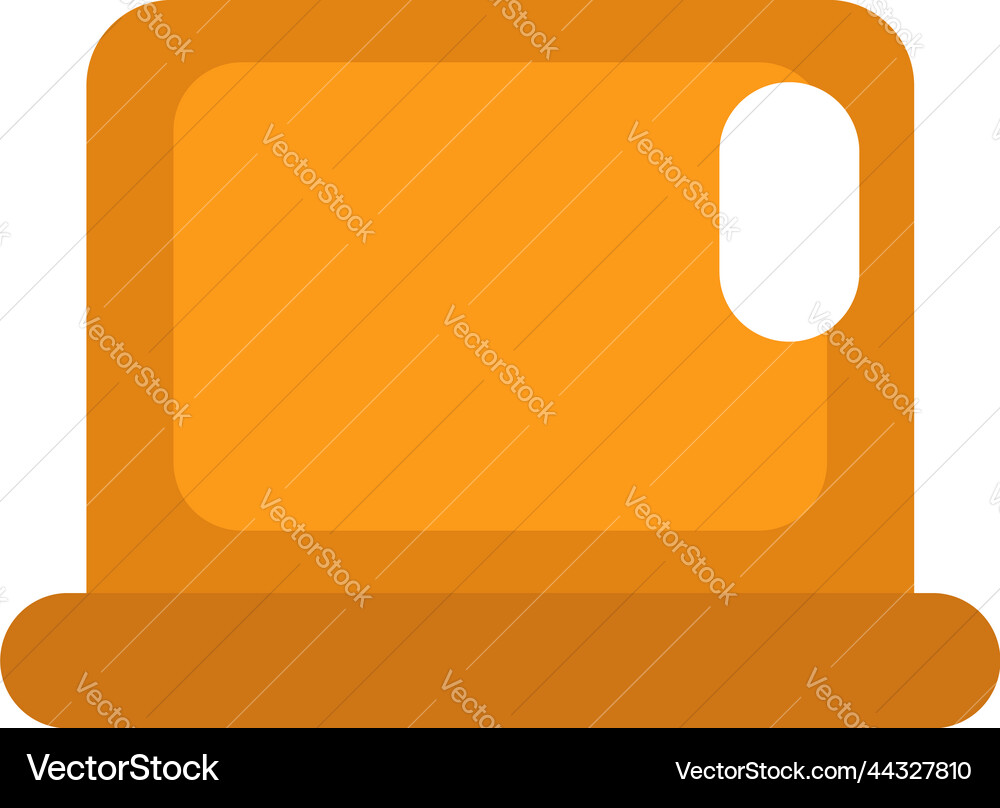 Yellow laptop on a white background Royalty Free Vector