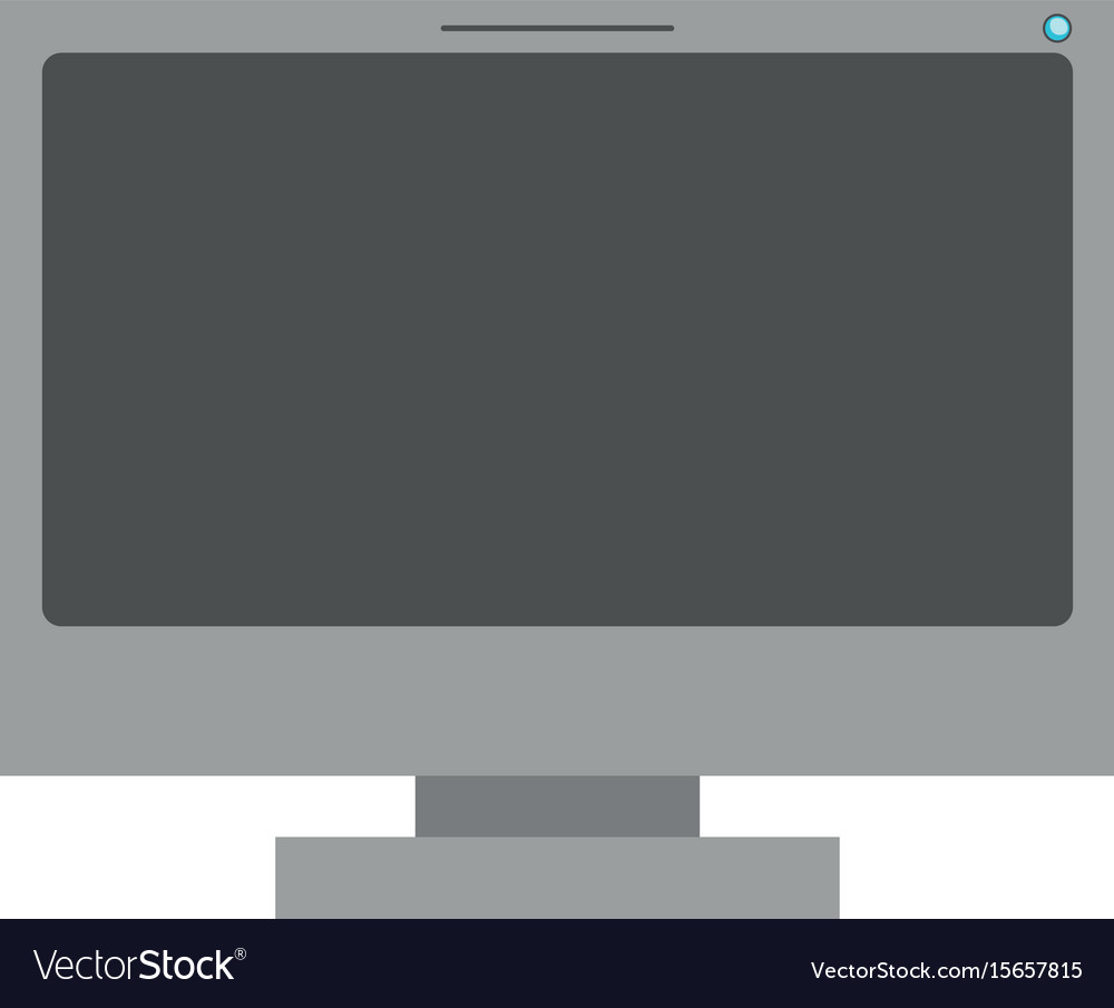 Grayscale silhouette of lcd monitor Royalty Free Vector