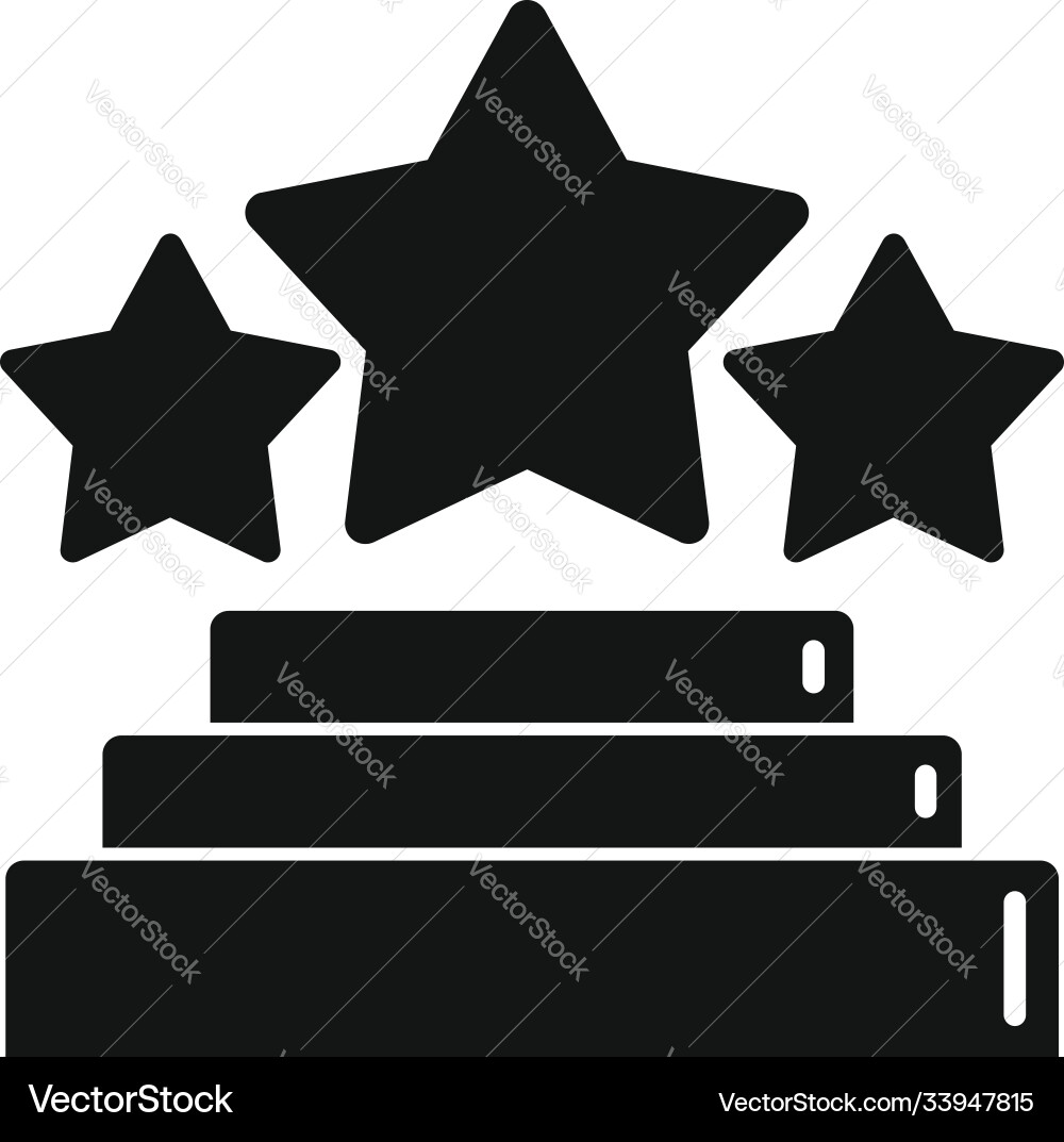 Happy star reputation icon simple style Royalty Free Vector