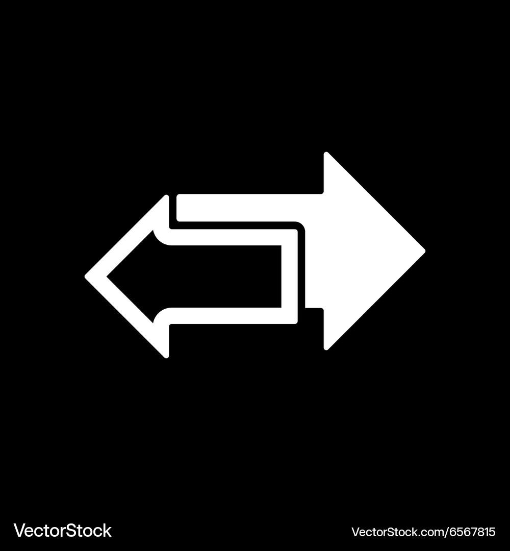 Left and right arrows icon symbol Royalty Free Vector Image