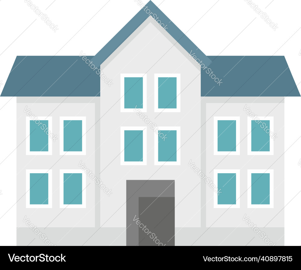Realtor house icon flat isolated Royalty Free Vector Image