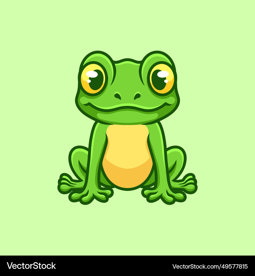 Sitting frog Royalty Free Vector Image - VectorStock