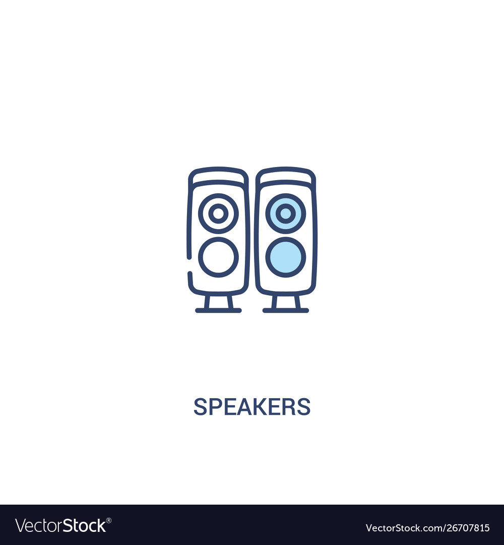 Speakers concept 2 colored icon simple line Vector Image