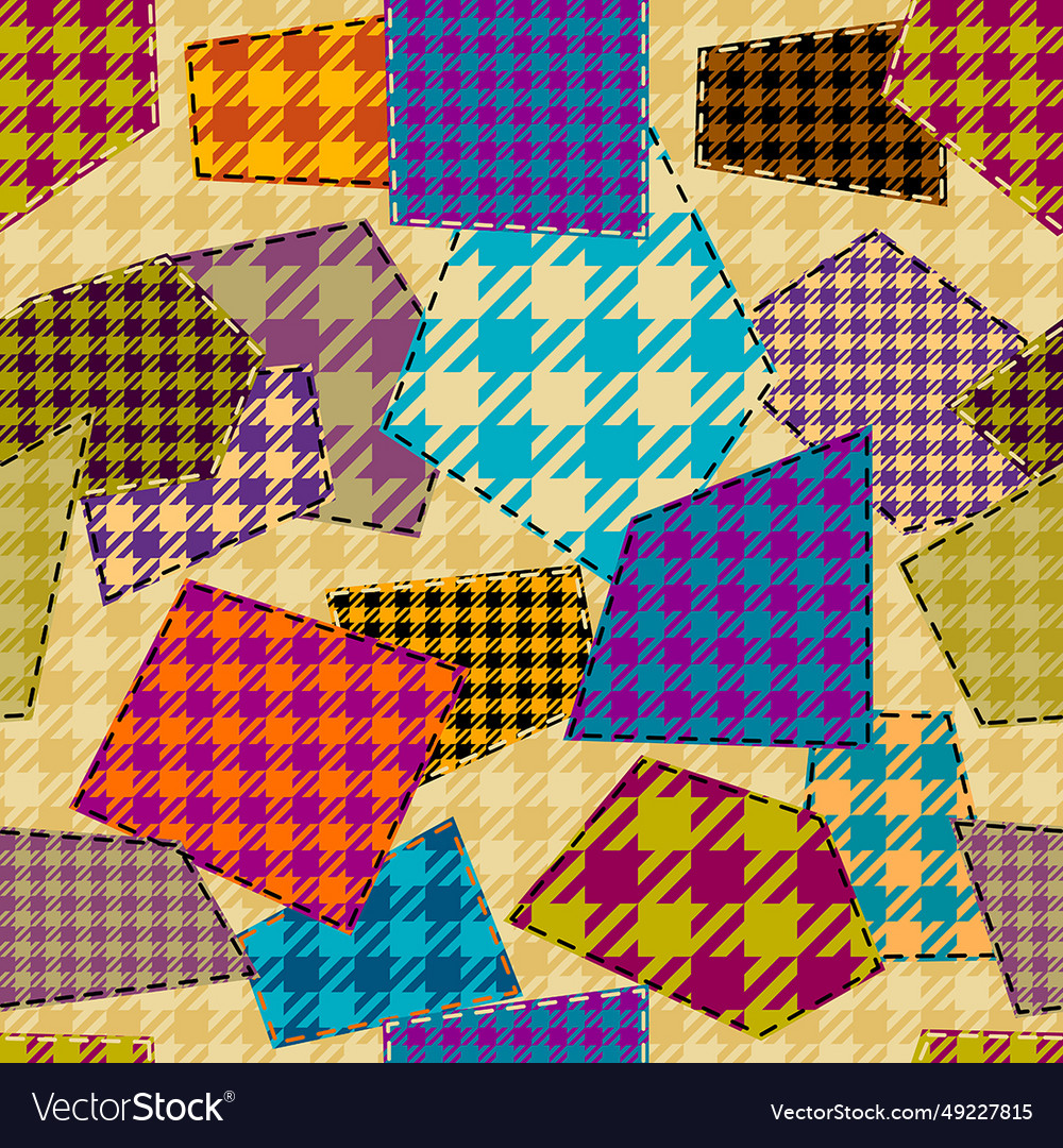 Textille patchwork pattern seamless image Vector Image